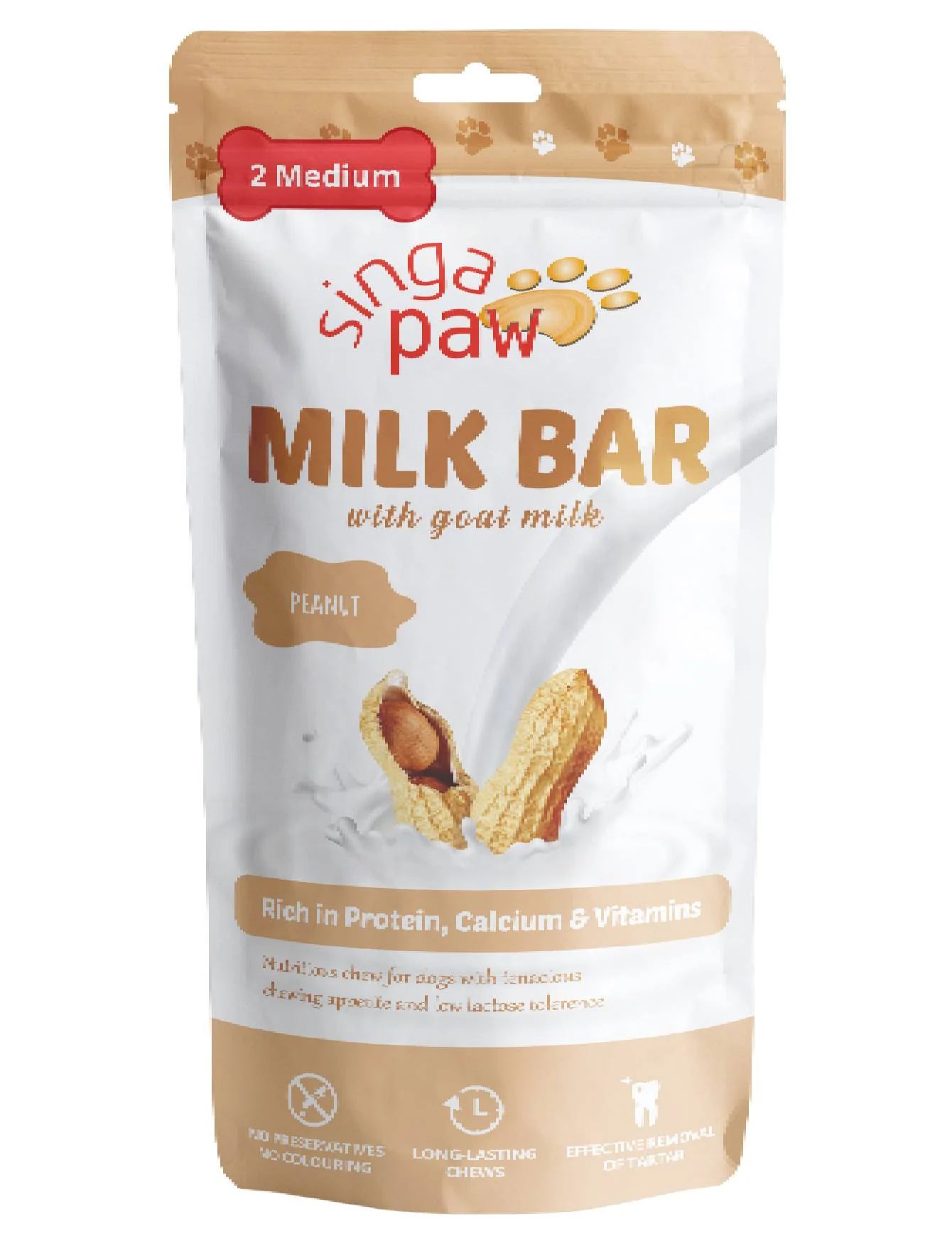 Singapaw Milk Bar With Goat Milk Dog Chew - Peanut (2 Sizes) | PetMall ...